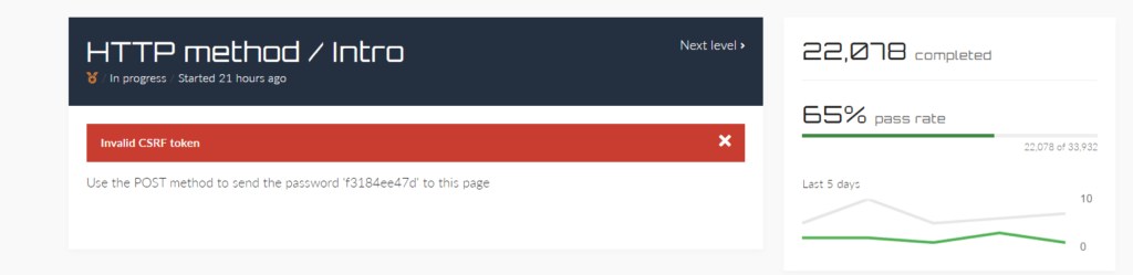 “Defend the Web” write-up HTTP Method / Intro