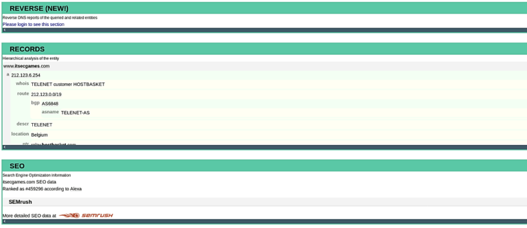 Online DNS reconnaissance with Robtex – December 30, 2025